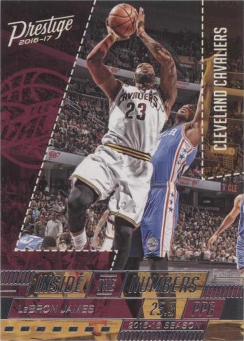 2016-17 Panini Prestige - Inside the Numbers LeBron James #5 for sale ...