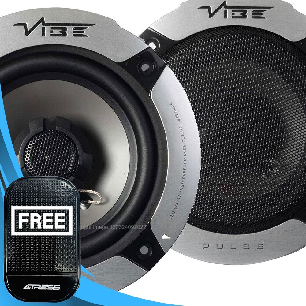 Vibe Speakers Set 13cm 130mm 300w Pair Car Van Door Dash Coaxial Pulse5 ...