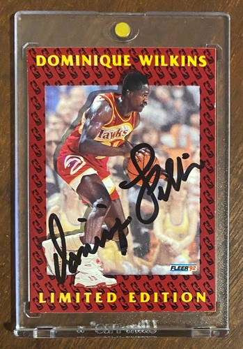 DOMINIQUE WILKINS 1992 Fleer Limited Edition Auto Autograph Card w ...