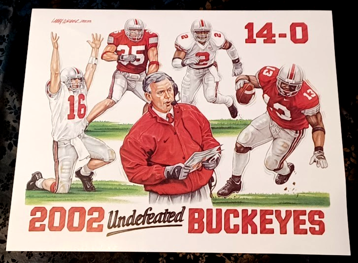Ohio State Buckeyes - 2002 Undefeated Season Larry Weber Print - NEW ...