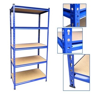5Tier Heavy Duty Blue Shelving Metal Racking Shelve Rack Boltless Steel ...