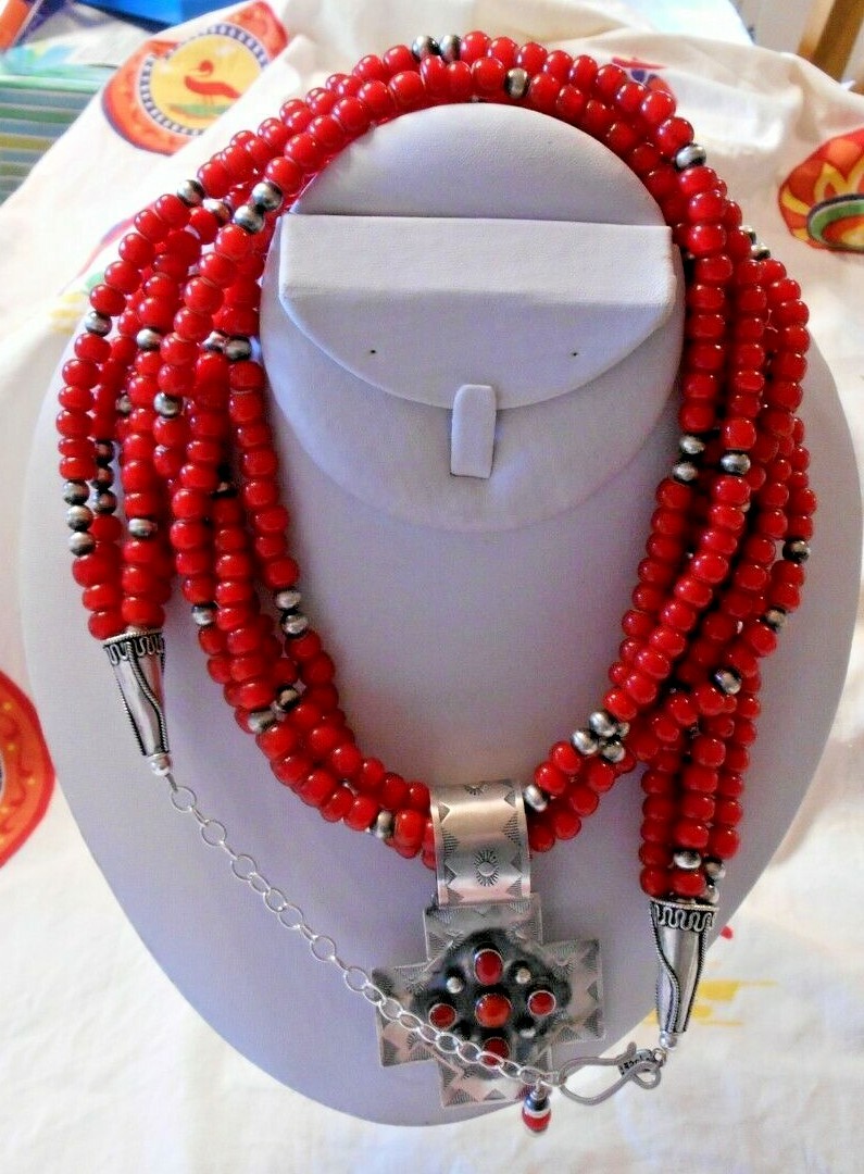 Rare Significant Rocki Gorman Kee Cook Necklace & Pendant Multi Strand ...