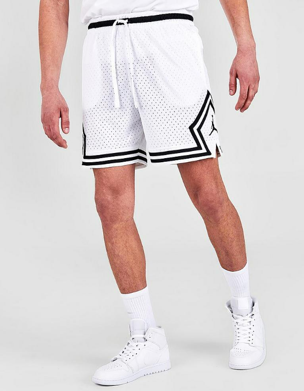 Nike Air Jordan Diamond Shorts Men’s XXL White Black DH9075-100 Sport ...