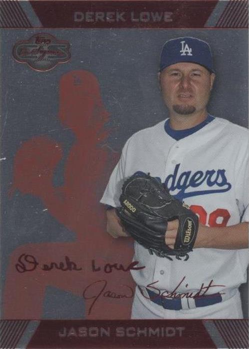 2007 Topps Co-Signers - Jason Schmidt, Derek Lowe #6 Silver Red /199 ...