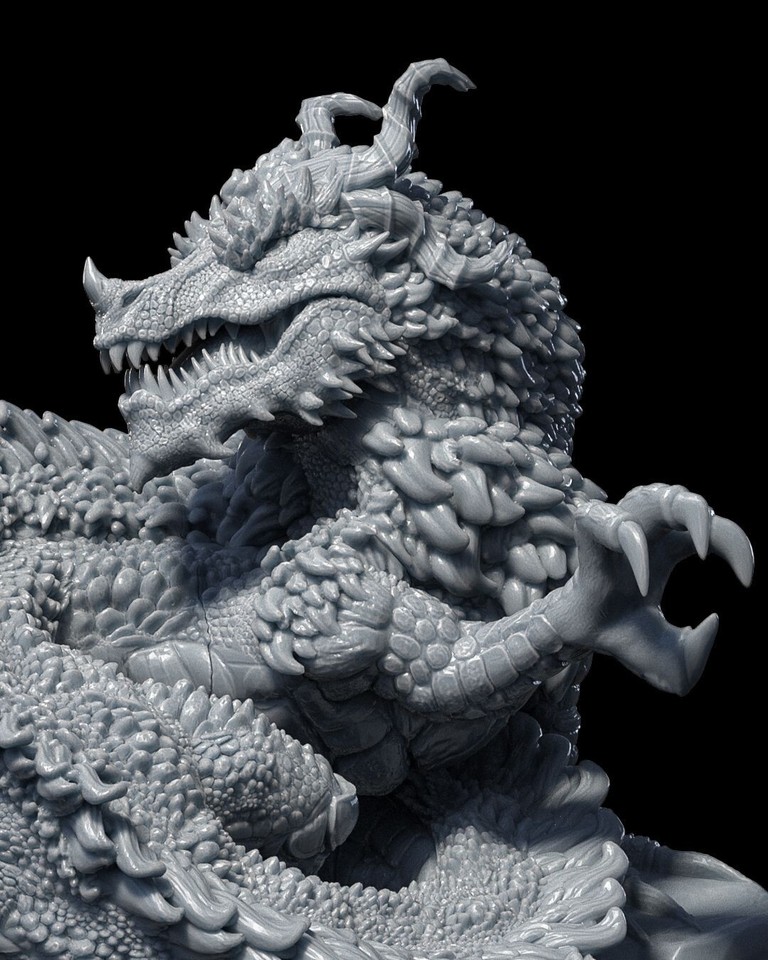 Majestic Eastern Dragon Miniature For DnD Pathfinder Fantasy RPG TTRPG ...