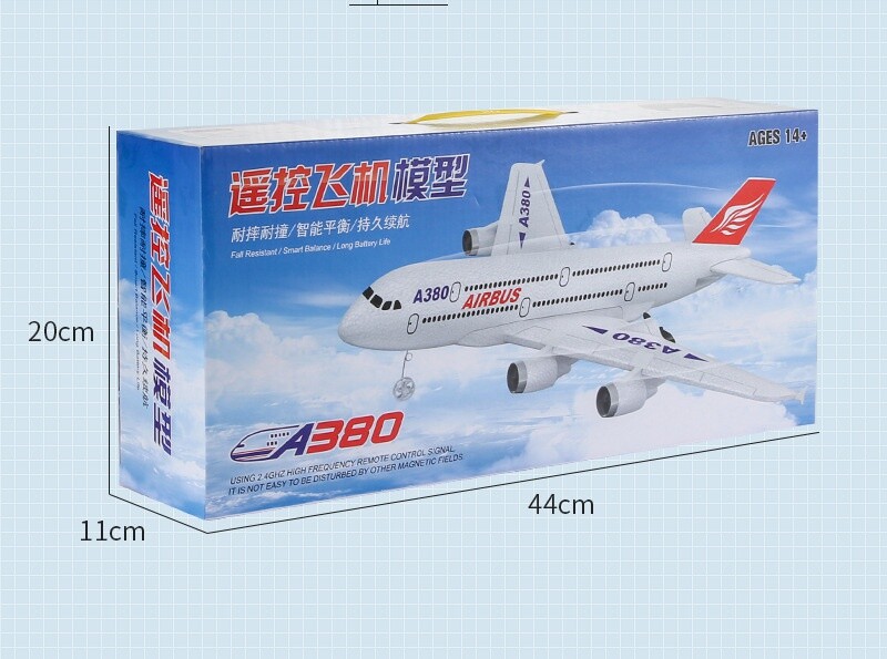 2.4G RC Airplane Airbus A380 Remote Control Aircraft 420mm Fixed Wing ...