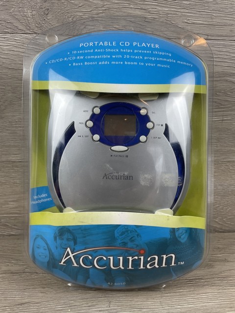 Accurian Portable CD Player 42-6050 With Headphones Bass Boost for sale ...