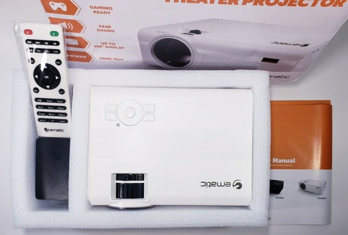 Ematic 150" HD Multimedia Theater Projector Model EPJ580W for sale ...