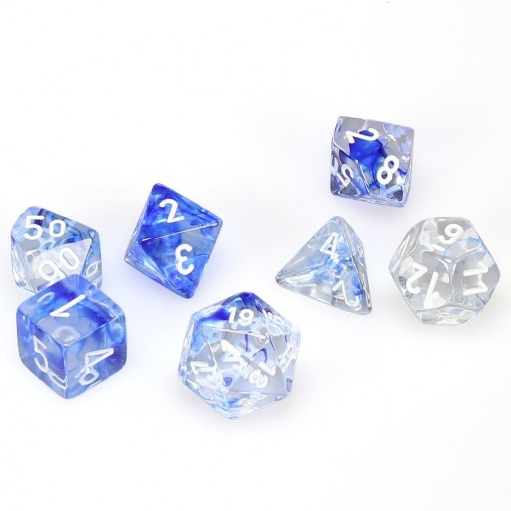 Polyhedral Dice - 7D Nebula Dark Blue/White Set - Chessex | eBay Australia