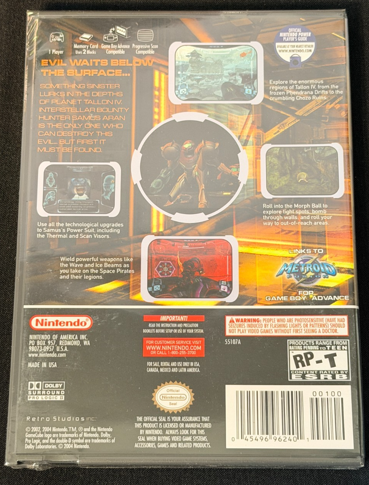 Nintendo GameCube Metroid Prime Bonus Bundle CIB Complete Open Box ...