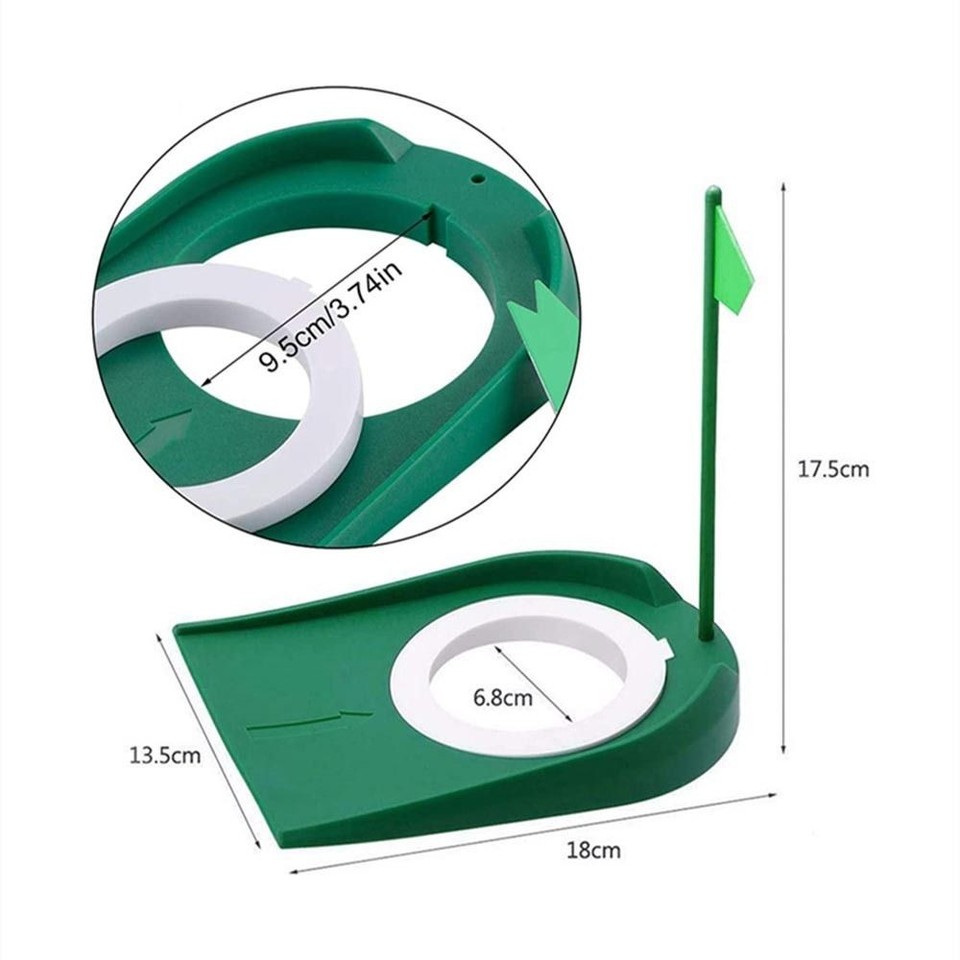Aids Trainer Indoor Putting Golf Aid Flag Golf Putting Disc Cup Hole ...