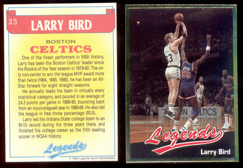 1990 Legends Sports LARRY BIRD Boston Celtics Rare Magazine Card | eBay