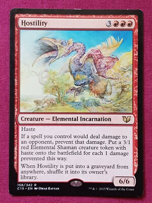 Magic The Gathering COMMANDER 2015 C15 HOSTILITY single red card MTG ...