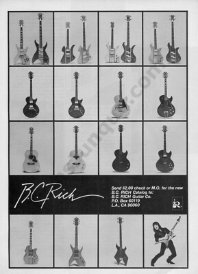1983 B.C. Rich Guitars Old Vintage Print AD Great Wall Decor Idea! | eBay