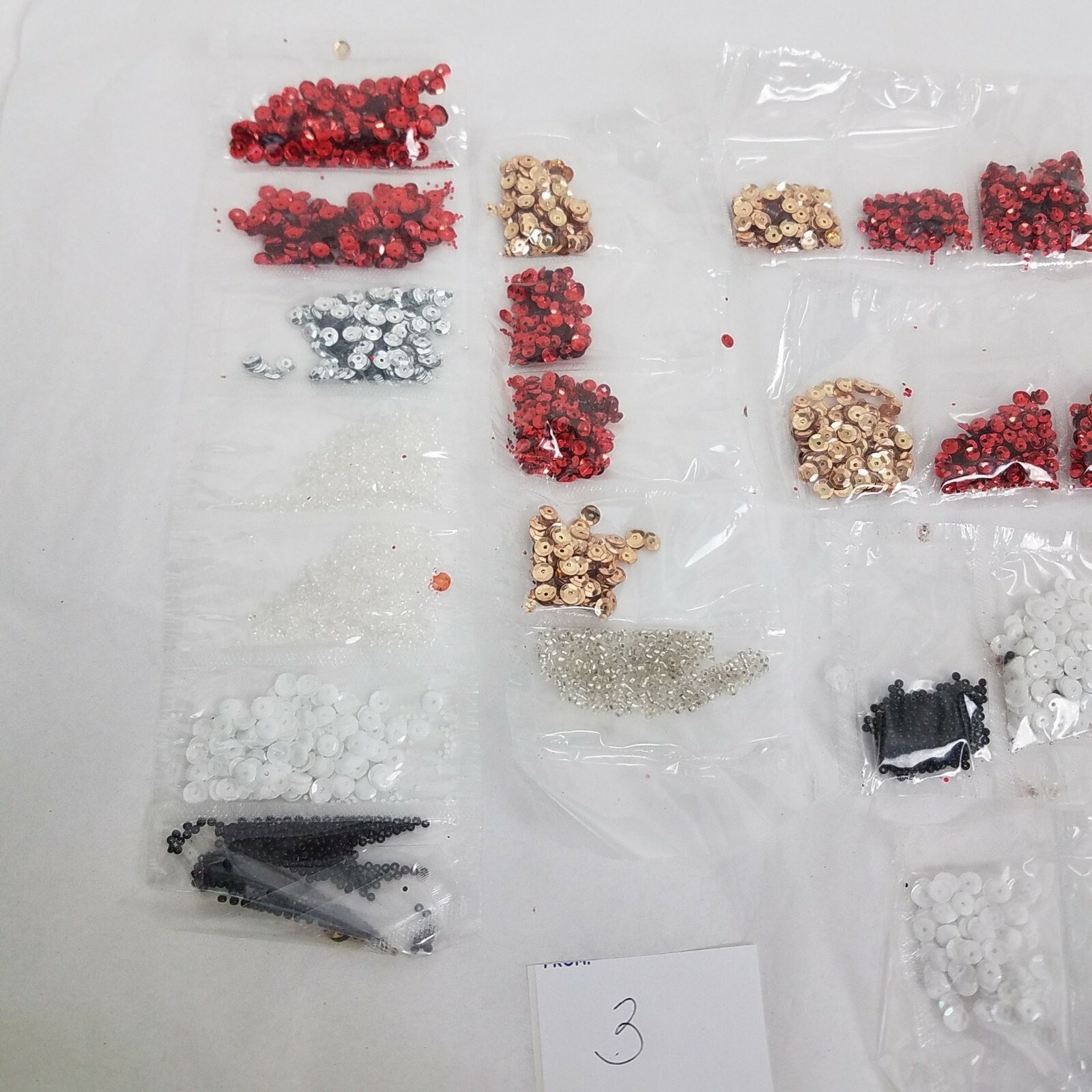 Lot of 50+ Vintage Sequin Packs Red Green Gold Black White Silver ...