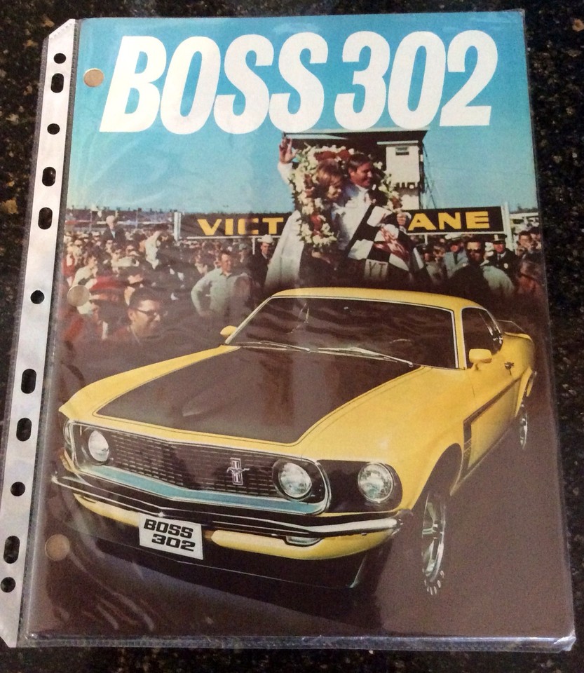 Original 1969 Boss 302 Mustang color sales brochure PLUS Vintage MP ...