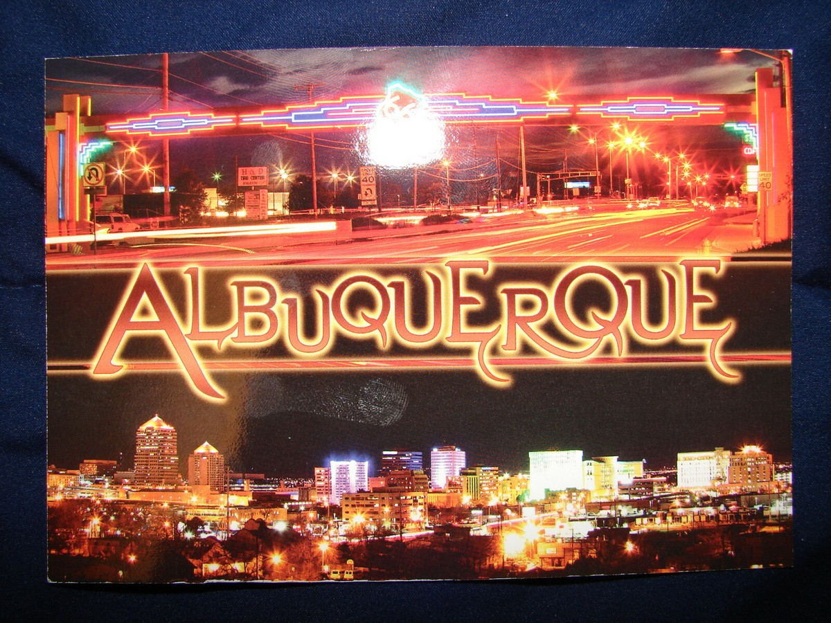 Albuquerque City Lights 50+ Albuquerque Night New Mexico Skyline Stock