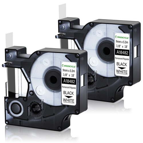 18482 Permanent Polyester Label Tape 9mm for Dymo Rhino 5200 4200 5000 ...