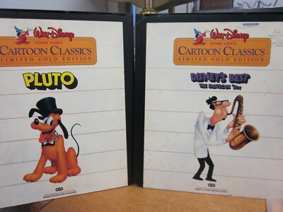 Lot (2) CED Video Discs Walt Disney Cartoon Classics Fab 50's & Pluto ...
