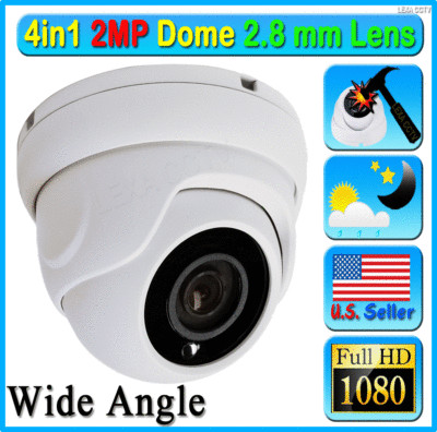 HD 2MP 1080P 4in1 Security Camera Wide 2.8mm Lens Dome CCTV Outdoor TVI ...