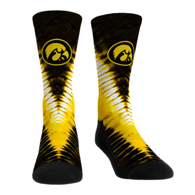 NCAA Iowa Hawkeyes - V Shape Tie Dye Rock 'Em Socks | eBay