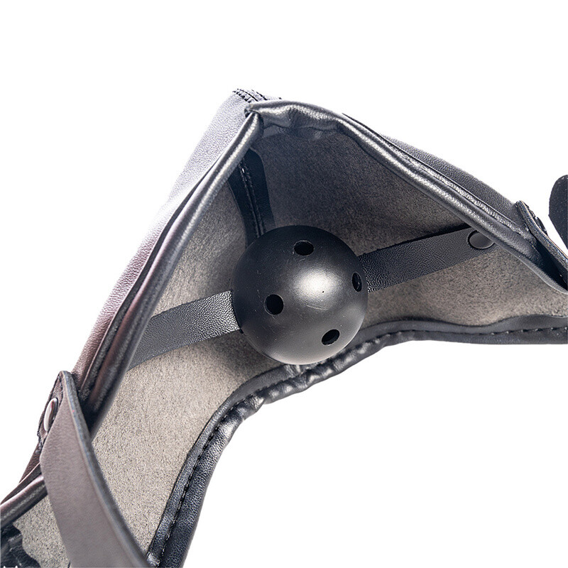 Binding Oral Mouth Gags with Head harness Belt Half Mask Plugs ...
