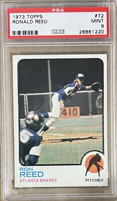 1973 Topps #72 Ron Reed Braves PSA 9 - MINT | eBay