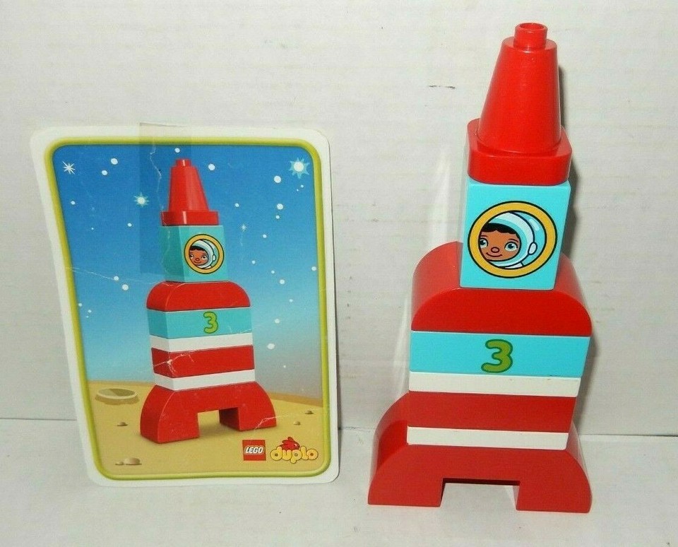 Lego Duplo 10815 My First Rocket Complete Set Moon Stars Spaceship 18 ...