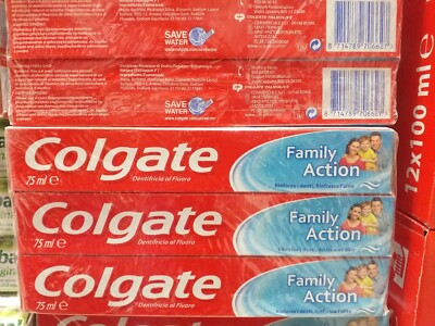 36 pezzi Colgate FAMILY ACTION Dentifricio Rinforza Denti Rinfresca ...