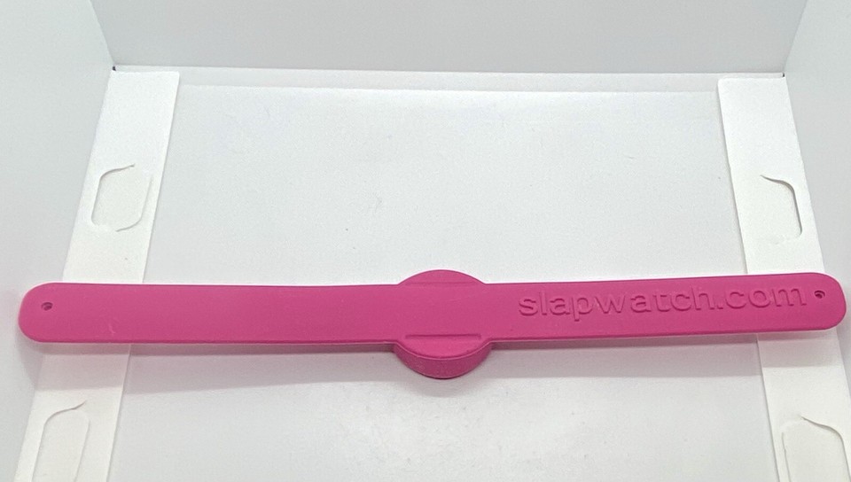 VTG NOS JUSTIN BIEBER SLAP Watch Fresh BATTERY Pink Easy-on Slap Band ...