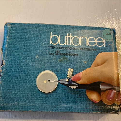 Vintage Buttoneer by Dennison 5-Second Button Attacher 1970s | eBay