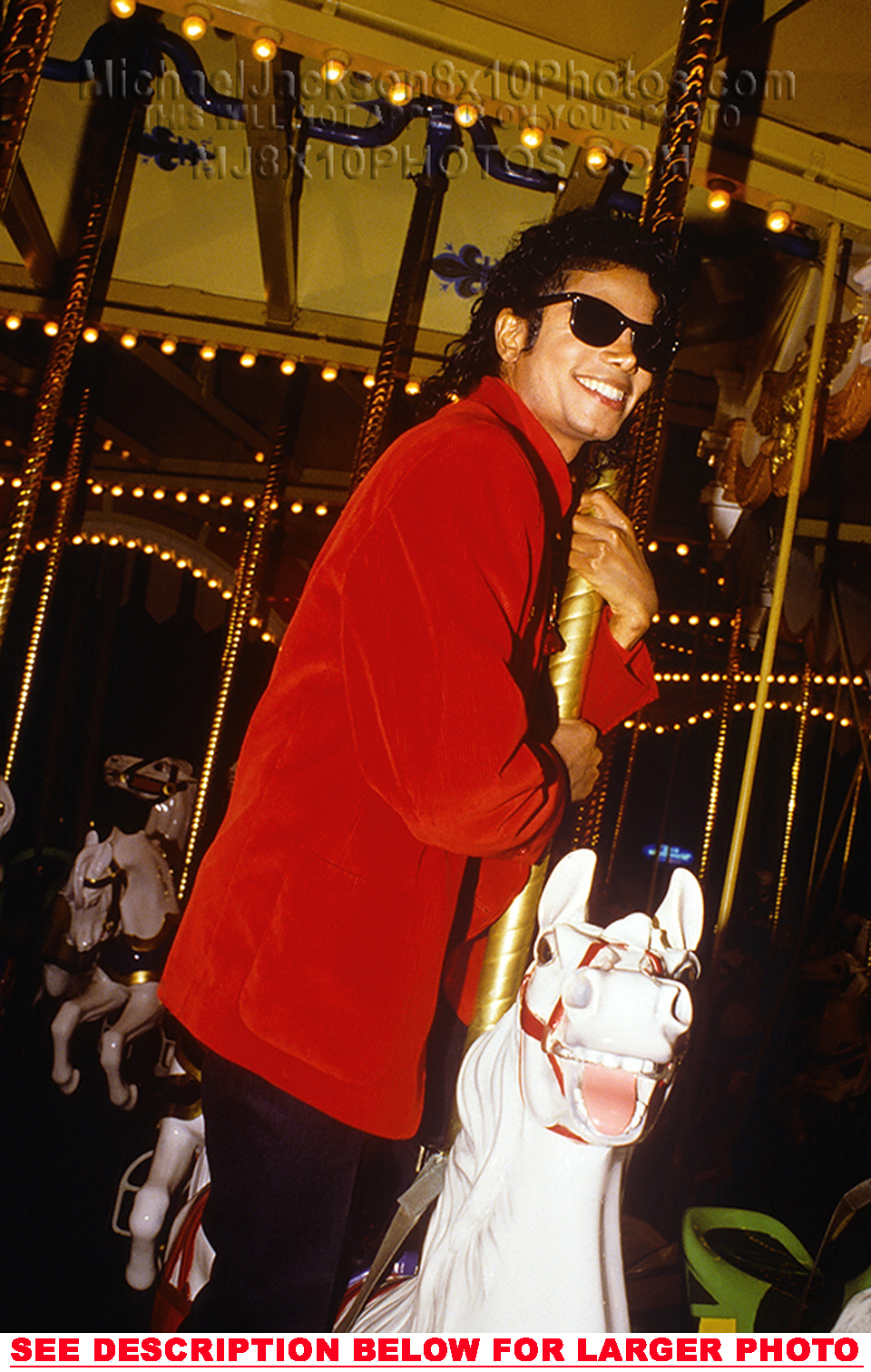 MICHAEL JACKSON RIDING NEVERLAND HORSE 1xRARE8x10 PHOTO | eBay