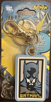 DC Comics Super Hero BATMAN Keychain Ring with Bolt Clip - Collectable ...