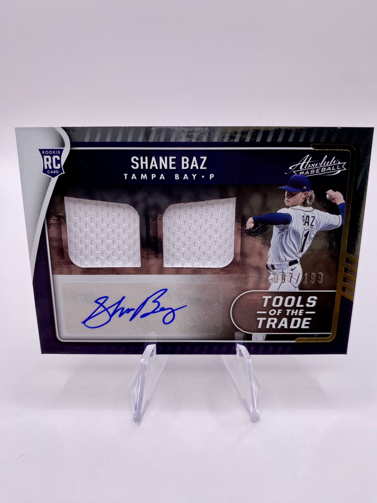 2022 Absolute Tools of the Trade 2 Swatch Signatures Shane Baz Rookie ...