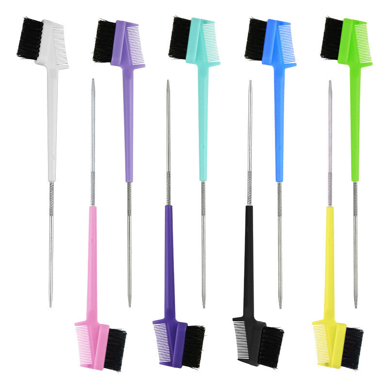 2PCS Double Sided Hair Edge Brushes Comb Pin Tail Hair Styling ...
