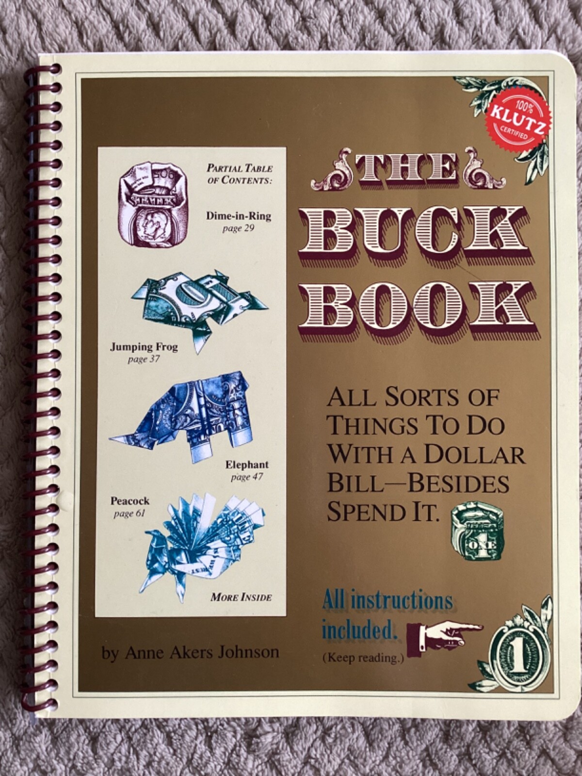 The Buck Book: All Sorts of Things to do with a Dollar Bill (1993 ...