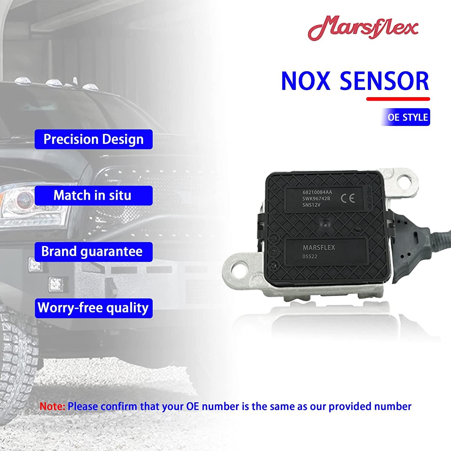 NOx Nitrogen Oxide Sensor Upstream For 2013-2018 Ram 2500 3500 4500 ...
