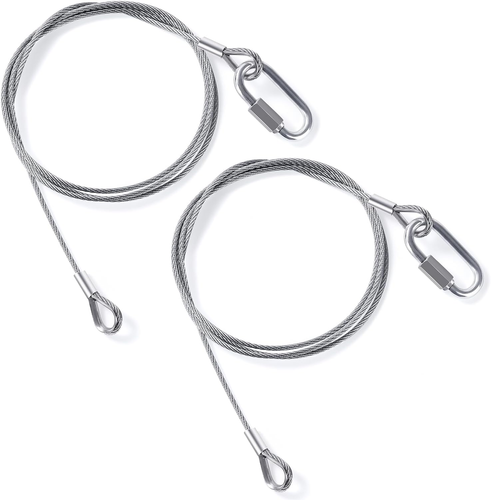 2Pcs Lift Cable Stainless Steel Cable with EZ Spring Clips Trailer Gate ...