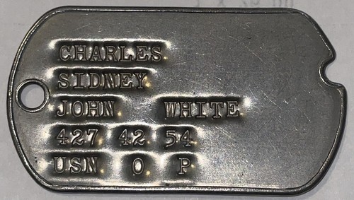 Vietnam War USN Dog Tag Named To Sidney John Charles | eBay