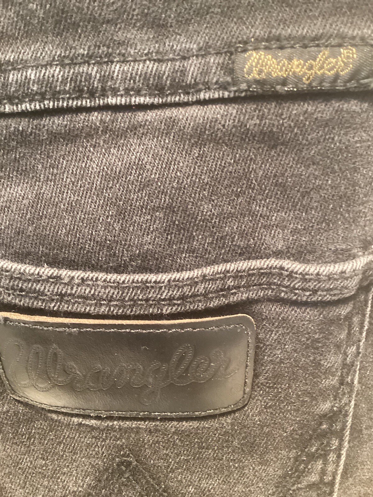 Wrangler Strangler Jeans Mens Size W32 Skinny Fit Black Denim | eBay