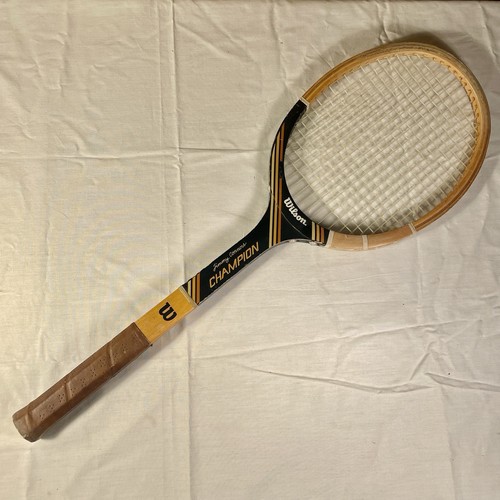 Vintage Wood Tennis Racket Racquet Wilson Jimmy Connors Champ 4 1/4 ...