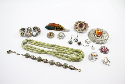 Scottish Jewellery Miracle Stone Set Glass Agate St Justin Gemstone x ...