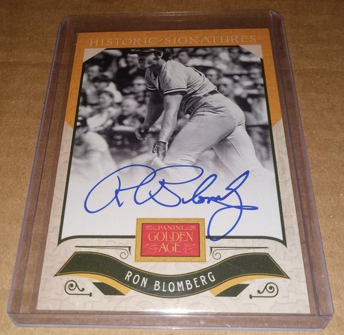 Ron Blomberg AUTO 2012 Panini Golden Age Historic Signatures AUTOGRAPH ...