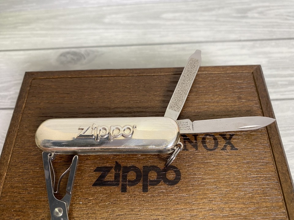 Victorinox Silver Zippo with Wooden Case Limited Edition of 100 093/100 ...