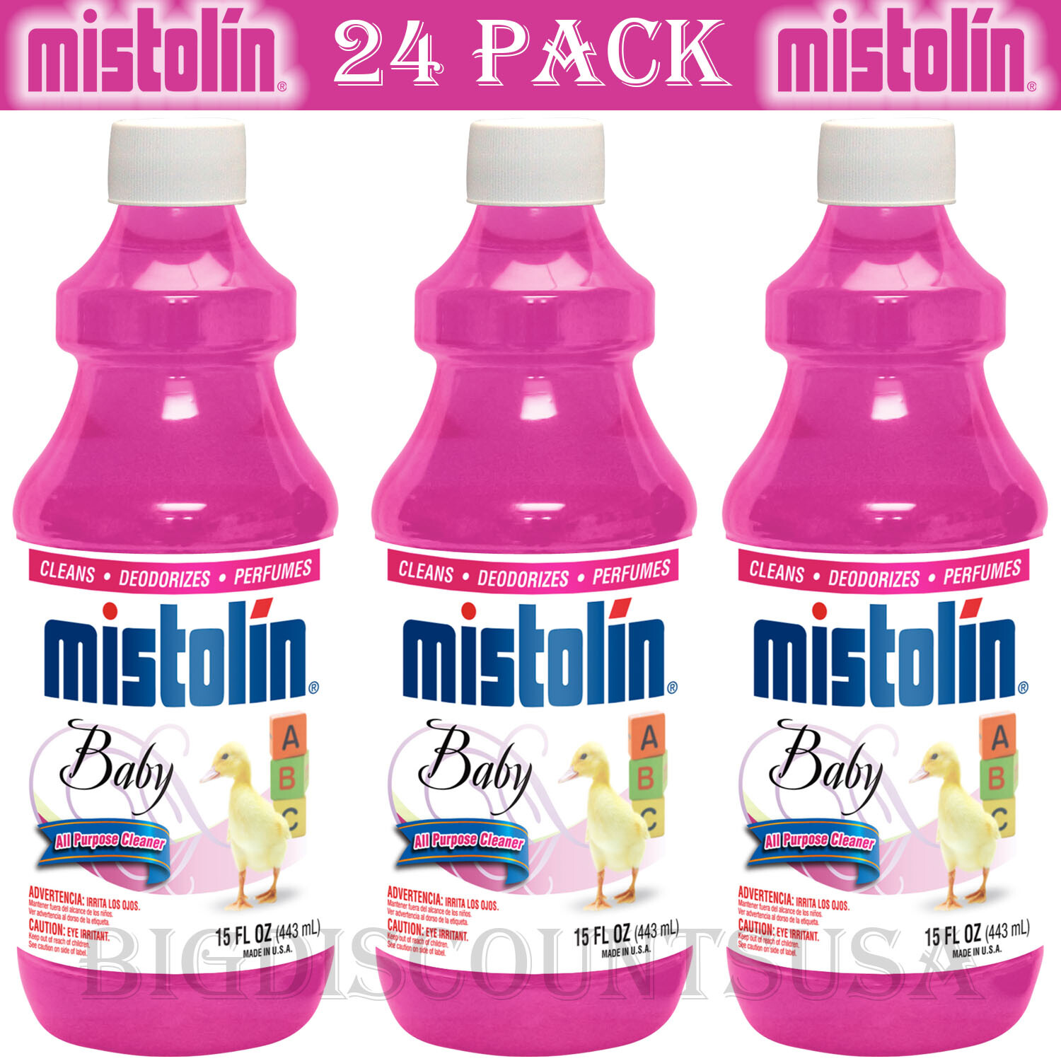 24 Pack Mistolin General All Purpose Cleaning Solution Kit Baby Scent ...