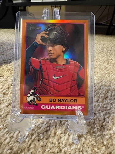2025 Heritage Chrome Orange Border Bo Naylor /25 Cleveland Guardians ...