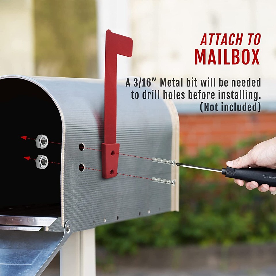 Universal Outgoing Mailbox Flag - Postal Carrier Raised Signal Flags ...