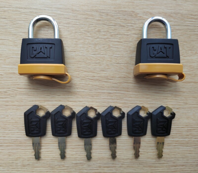 2Set Padlock Pad Lock w/6 New Key For Caterpillar (CAT) 5P8500 246-2641 ...