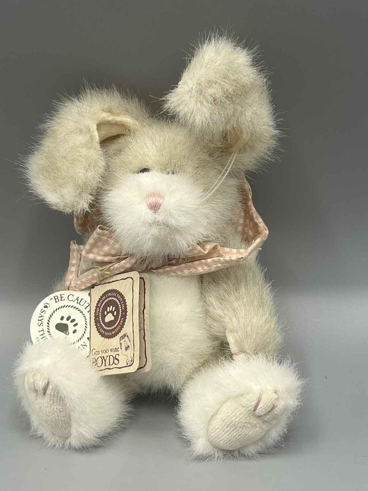 BOYDS BEARS Bunny Rabbits Lil' Peach 562404 Jointed Bunny Angel Easter ...