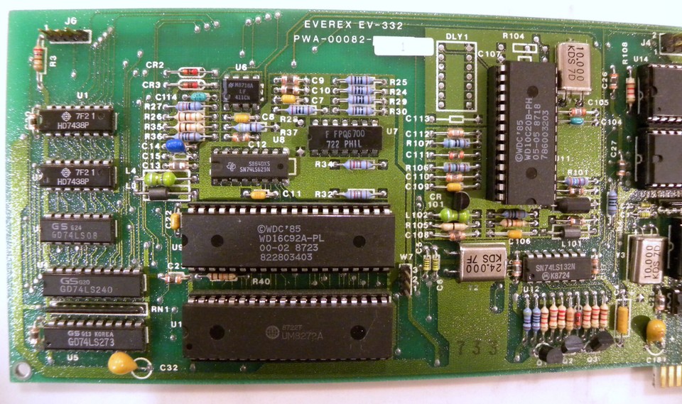 EVEREX EV-332 Hard Disk/Floppy Controller 16-Bit ISA Card PC/XT/AT/5150 ...